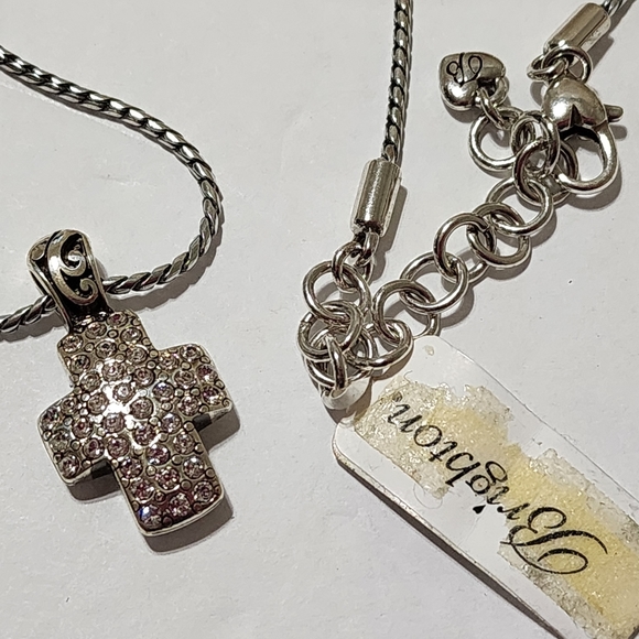 Brighton | Jewelry | Brighton Sacred Cross Pave Crystal Necklace New ...